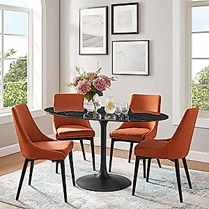 Modway Lippa Dining Table, 60 x 35.5 x 28.5, Black