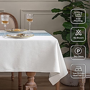 IVAPUPU Rectangle Tablecloth 60x104 inch Table Cloth Linen Wrinkle Free Tablecloths Kitchen Dining Table Cover Tables Farmhouse Holiday Camping