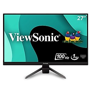 ViewSonic VX2767-MHD 27" 1080p Gaming Monitor w/ 100Hz, 1ms, FreeSync, Eye Care, HDMI, VGA, DP (Renewed)