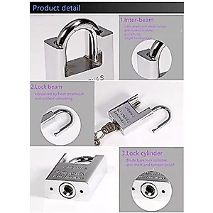 Safety Bicycle Chain Lock, Motorcycle Lock, Cannot Be Cut with Bolt Cutters Or Hand Tools.Premium Case-Hardened Security Chain for Motorcycles, Bike, Generator, Gates ,Outdoor Furniture,, Silver