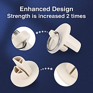 IVYSUN Sun Shade Replacement Parts Shade Tie Downs and End Cap with Ring Kit,Weather Resistance,Compatible with Coolaroo Exterior Roller Shade,Outdoor Blinds(Sand,2 Set)