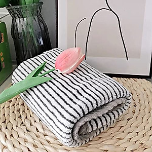 Kissvian 2 Pack Microfiber Hand Bath Towel Set, Bamboo Fibre Coral Velvet Bathroom Towels with Hanging Loop, Soft and Absorbent Washcloths for Hand Face Bath Spa Yoga Fitness, Size 13.4" x 30"