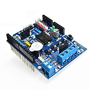 FainWan L298P DC Motor Drive Module L298P DC Motor Drive Shield H-Bridge Drive Expansion Board High-Power DC Stepper Motor Controller Compatible with Ar-duino