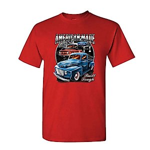 Ford American Made F1 Built Tough Trucks - Unisex T-Shirt (2XL, Red)