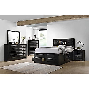 Briana California King Platform Storage Bed Black
