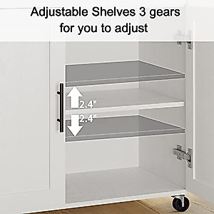 IRONCK Rolling Kitchen Island Table on Wheels with Drop Leaf, Storage Cabinet, Drawer, Spice Rack, Towel Rack, Kitchen Cart, White