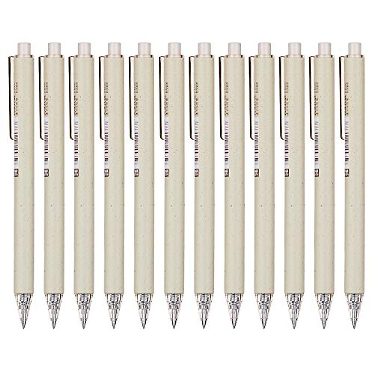 Gel Pens for Note Taking 12PCS RIANCY Black Ink Fine Point Pen Black Gel Pens Quick Dry Ink 0.5mm Smooth Writing Pen for Home Office Art Back to School Supplies (Cream)