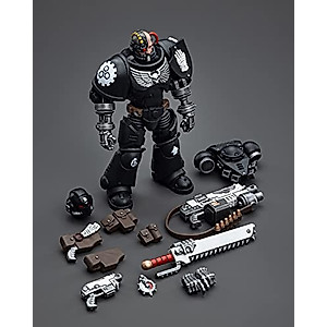 Pipigirl JoyToy Warhammer 40K Space Marine Genuine License 1/18 Soldier, Iron Hands Assault Intercessors, 4inch Models Space Marines Action Figures Kits (Brother Ignar)