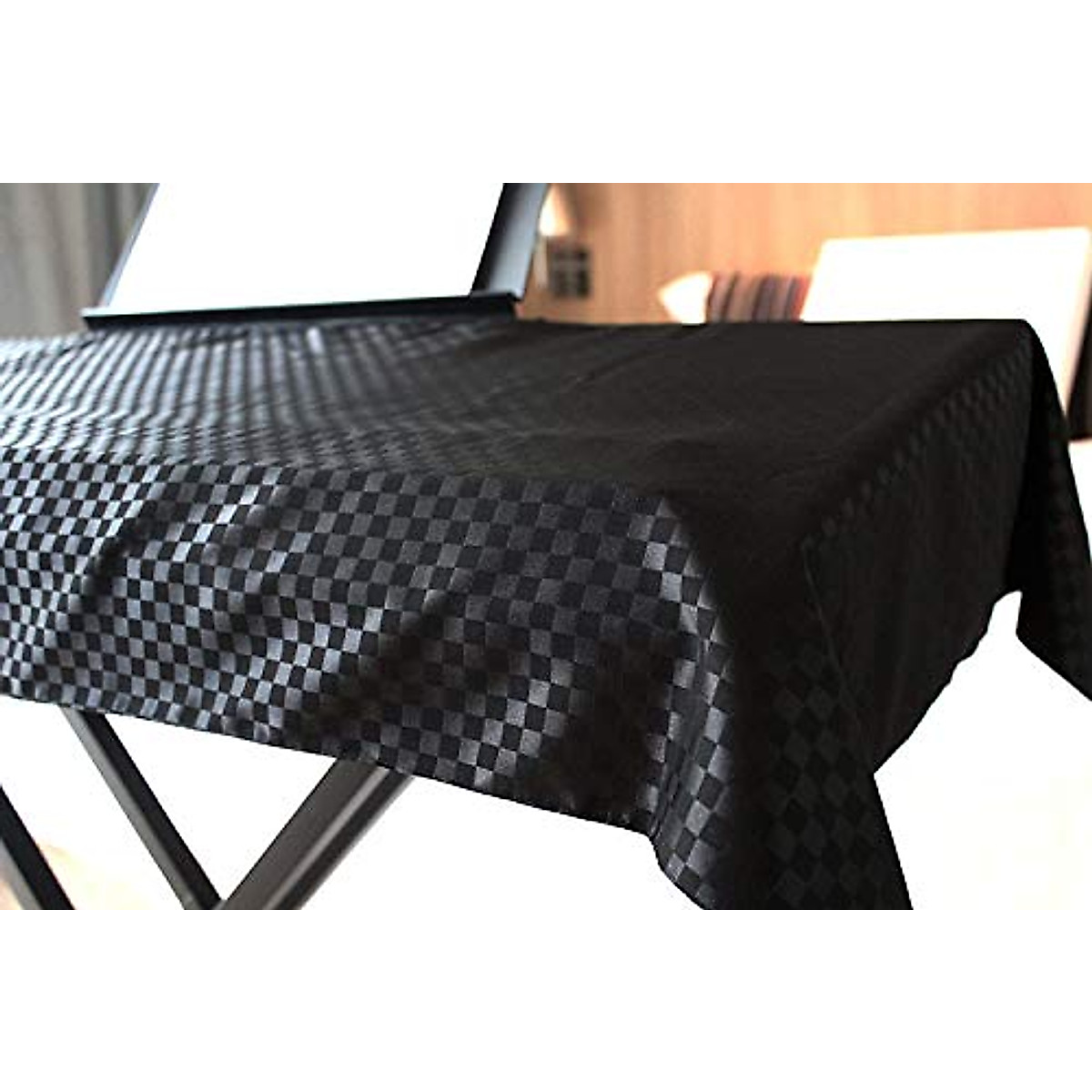 Clairevoire Universal Keyboard Cover for 61 keys to 88 keys (Ebony Black, L - For Keyboards up to 61 X 16 inches)