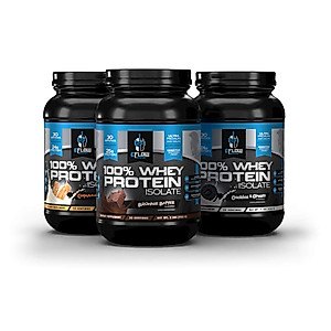 eFlow Nutrition 100% Whey Protein Isolate - Gluten & Lactose-Free Digestive Enzymes Added, Low Carb, Post Workout Shake, Fast Digesting for Optimal Muscle Recovery - Brownie Batter (26 Servings)