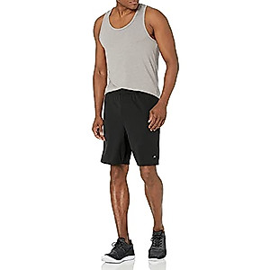 Amazon Essentials Men's Performance Tech Loose-Fit Shorts (Available in Big & Tall), Pack of 2, Black/Royal Blue, Small