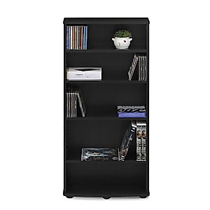 FURINNO Jaya 4-Tier Multimedia Storage Tower, Espresso