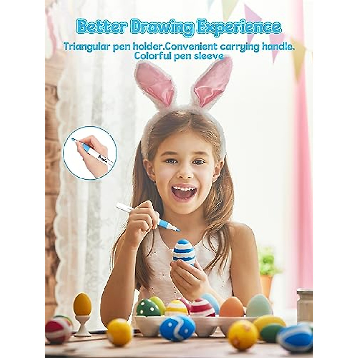 TongFu 24 Colors Acrylic Paint Pens, Acrylic Paint Markers for Wood, Canvas, Stone, Rock Painting, Glass, Ceramic Surfaces, Scrapbooking, Fabric, Plastic, Card Making, DIY Crafts