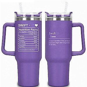 Stainless Steel Tumbler, Singer Merch Fans Gift Coffee Cup for Women Man Girls Friends Sister, Double Wall Vacuum for Hot Cold Insulated Travel Coffee Mug (Carbon Steel)