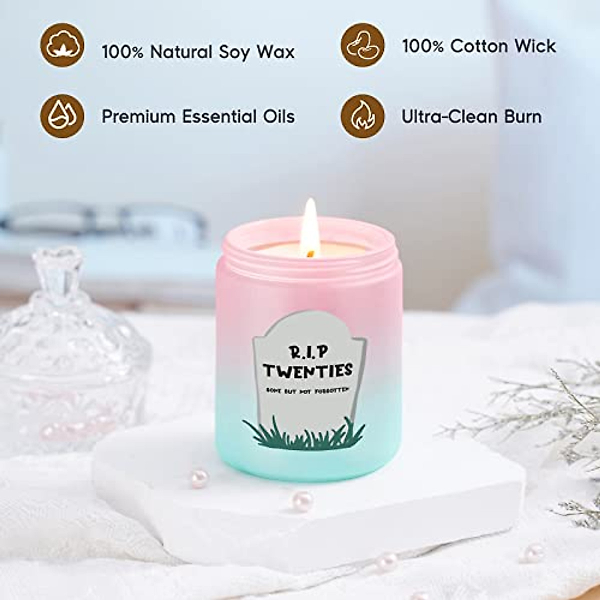 LEADO 30th Birthday Candle - 30th Birthday Gifts for Her - 1992 Thirtieth Birthday Presents, 30 Year Old Birthday Gifts for Women, Sister, Friends - Happy 30th Birthday Gifts, 30th Bday Gifts