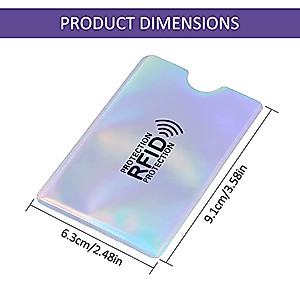Molain Colorful RFID Card Holder, 9 Pieces RFID Blocking Sleeves Credit Card Sleeves Set RFID Identity Card Protector for Women Men