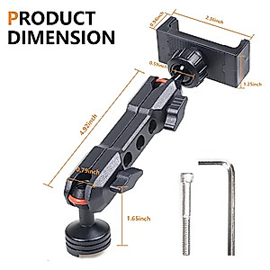 RERPRO Dash Phone Mount Holder for 2021 2022 2023 New Ford Bronco 2/4 Door Interior Accessories Dashboard Cell Phone Stand 360° Adjustable Smartphone Bracket Black