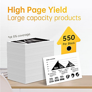 LEMERO Remanufactured Ink Cartridge Replacement for Epson 302 302XL 302 XL to use with Expression Premium XP6100 XP-6100 XP6000 XP-6000 Printer ( Black, 2 Pack )