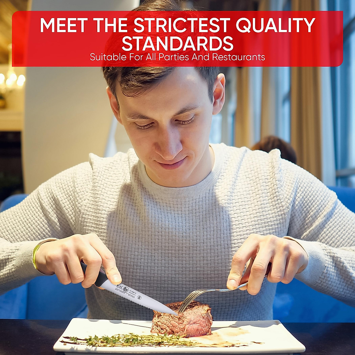 Light 'n' Mighty Paring Knives Set – Serrated Paring Knife Set of 6 – Stainless Steel Kitchen Paring Knives – Small Kitchen Knives for Meal Prep – 4-inch Blade Sharp Paring Knives