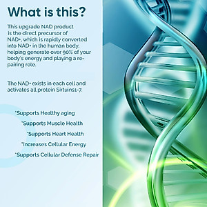 NAD+ Supplement 1000MG for Max Absorption, 60 Capsules