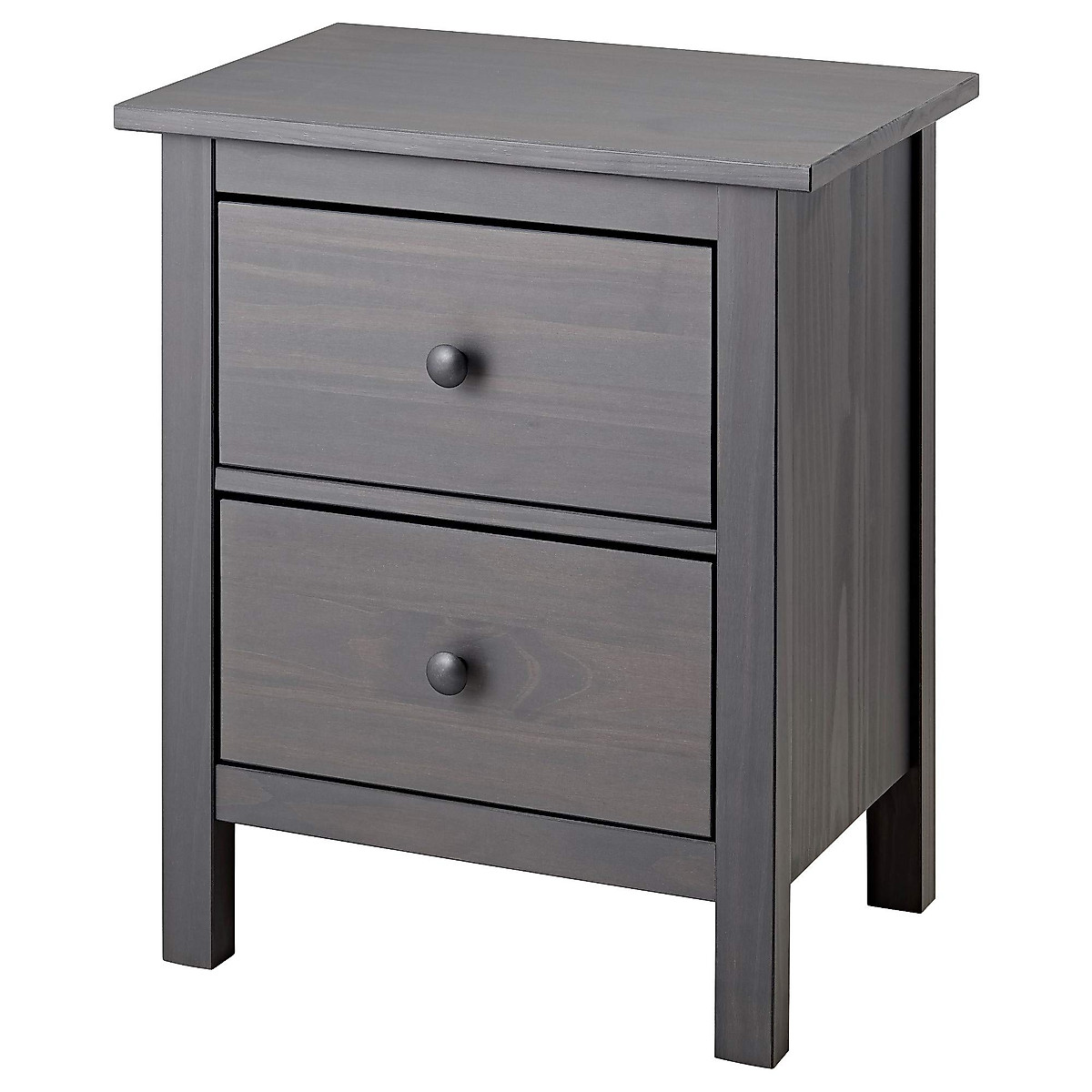 IKEA Hemnes 2-Drawer Chest, Gray Dark Gray Stained