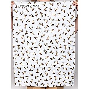 CENTRAL 23 Dog Wrapping Paper - 6 Sheets of Dog Gift Wrap - Dachshund - Sausage Dogs - Pets - Doggo - Blue Wrapping Paper For Women Men Girls Boys - Comes With Fun Stickers Recyclable