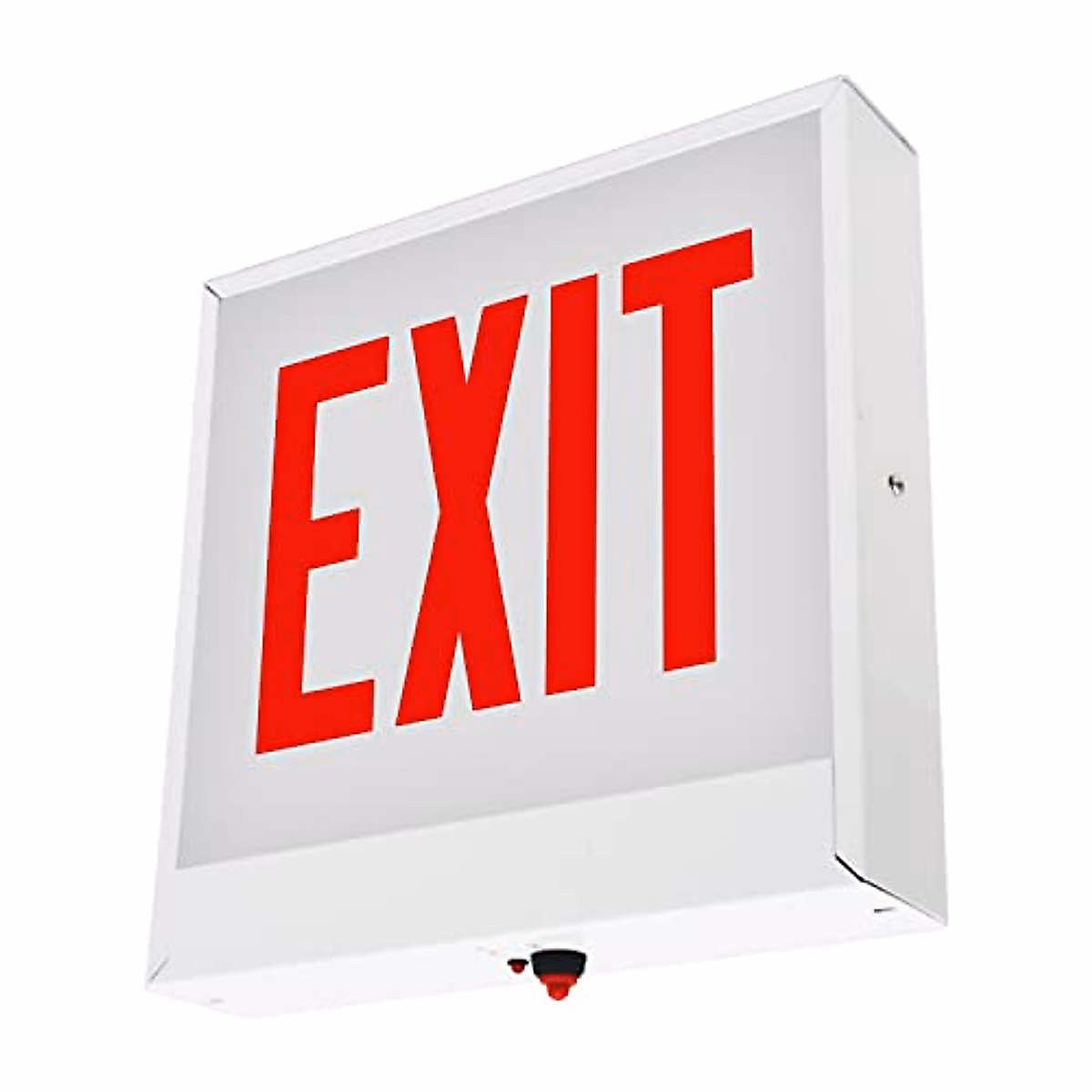 LFI Lights | Chicago Approved Red Exit Sign (No Arrow) | Steel Housing | All LED | Hardwired with Battery Backup | UL Listed | CHEX-NA