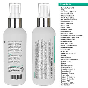 Mattifying Primer and Face Moisturizer with Salicylic Acid and Tea Tree Oil, Daily Face Lotion Non-Greasy Hydrating Anti Shine Facial Primer for Men and Women, 2 Oz by LAUDA BOTANICALS
