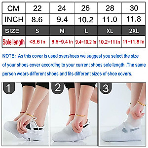 YOBEYI Waterproof Shoes Cover,Reusable Portable rain Boots for Women Men,Non-Slip Rubber Sole Overshoes for Outdoor Cycling Camping Fishing Travel (2XL)