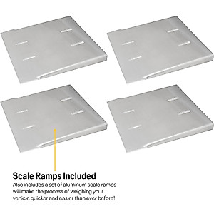 Speedway Motors Wireless Scales and Ramps Kit, 7000 LB Capacity, LCD Display, Accurate Weighing, Live Data Streaming, Portable Case, Ideal for Race & Track Use