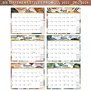 2023-2024 Calendar - July 2023 - Dec 2024, 11.6'' × 14.8'', Monthly Calendar 2023-2024, Spiral Bound, Hanging Hook, Premium Paper, Large Grids, Julian Dates