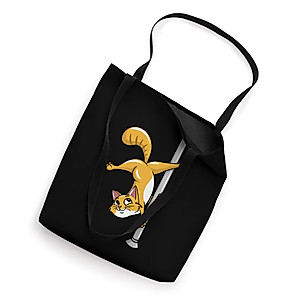 Funny Pole Dancing Cat Lover Gift Pole Dancer Fitness Gifts Tote Bag