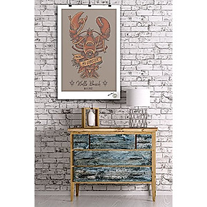 Wells Beach, Maine, You're my Lobster, Lobster Tattoo 84699 (24x36 SIGNED Print Master Art Print, Wall Decor Poster)