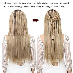 Womens 18 Clips 8pcs Full Head Hair Extensions 26 Inch Long Straight Dark Red Hairpiece