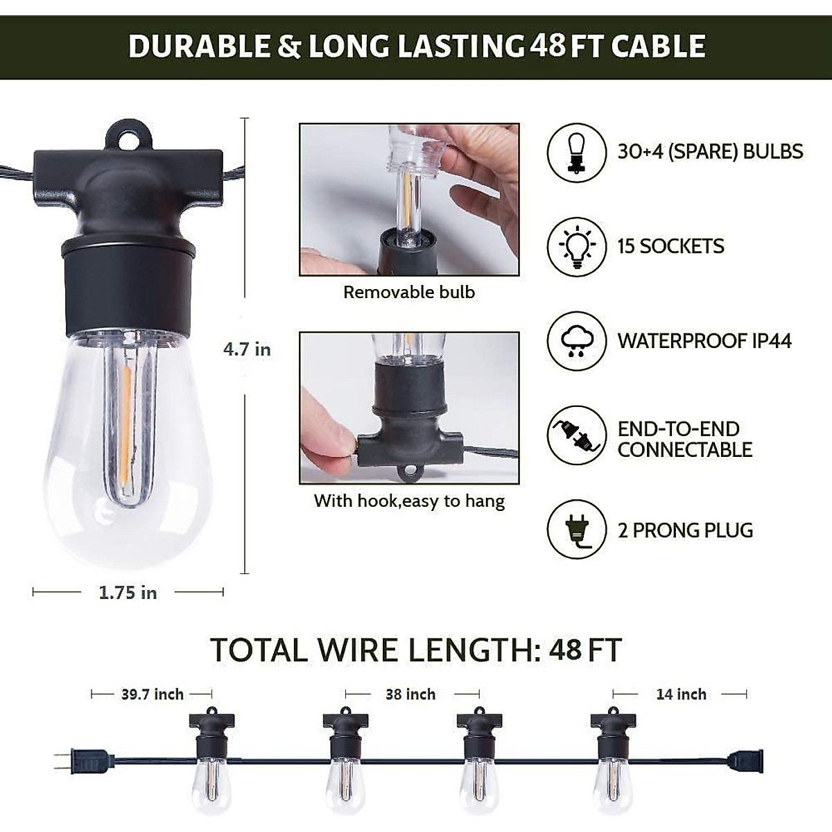 WISE FRIENDS Toy Dream Woven Waterproof String (White1)