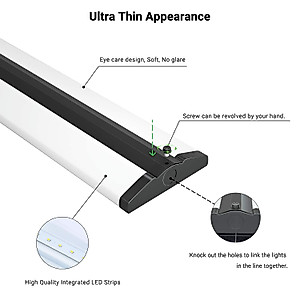 TychoLite 110W 8FT LED Wraparound Light Fixture Ultra Slim LED Shop Lights for Garage, No Glare, 12600 Lumens, 5000K Daylight, 8 Foot Flush Mount Office Ceiling Wrap Light for Workshop, 4 Pack