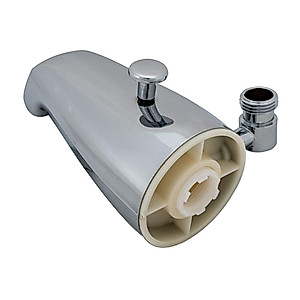 EZ-FLO 5-1/4 Inch Zinc Bath Tub Diverter Spout with Side Outlet, Chrome, 15087