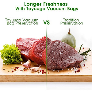 Vacuum Sealer Bags, 2 Rolls Thicker Heavy-Duty Commercial Quality Textured Vacuum Seal Bags for Food Storage Saver Sous Vide Cooking