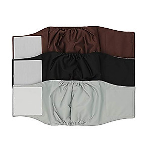 Hi Sprout Male Dog Diaper Reusable Washable Durable Absorbent Cloth Doggie Diapers Pants (XL, Gray black and brown)