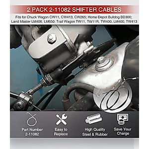 2 Pcs 2-11082 Shifter Cable for Chuck Wagon Go-Karts Parts and Accessories Shifter Wire