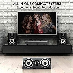 Pyle TV Soundbar Soundbase Bluetooth - Upgraded 2018 Wireless Surround Sound System for TV’s With Built-in Subwoofer, Remote Control, AUX RCA Optical Digital Inputs for TV PC - PSBV600BT