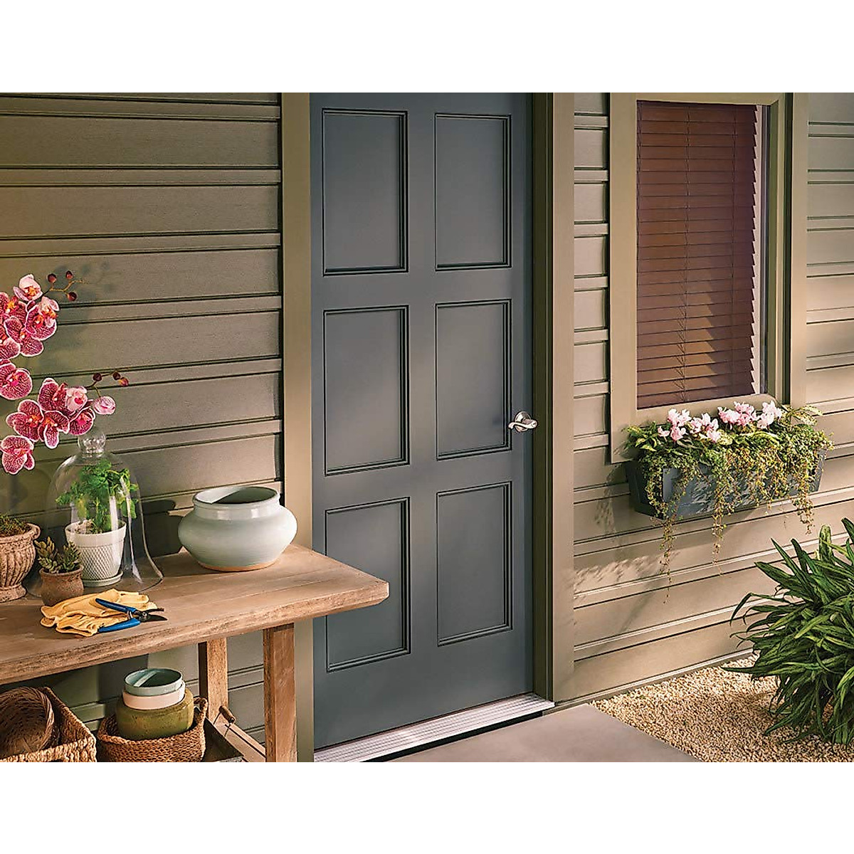 Schlage Lock Lever Entry Flair Kyd Aged BRZ F51AFLA716