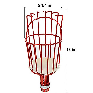 Home-X Fruit Picker Harvester Basket with Cushion to Prevent Bruising (Pole not Included)