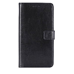 Generic Leather Shell for Motorola ThinkPhone Protective Cover, Holster Stand Case, Wallet Phone case with[Cash and Card Slots],Magnetic Cover for Motorola ThinkPhone (6,6") - Black-HZFM
