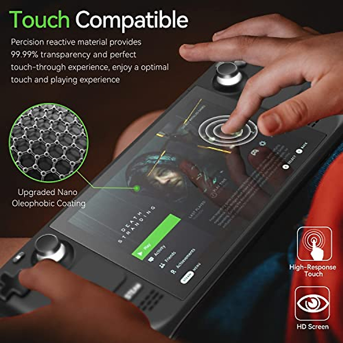 ivoler [2 Pack Screen Protector Matte Tempered Glass for Steam Deck 7 inch 2022, Matte Anti Glare Screen Protector with [Alignment Frame] Anti-Scratch Full Coverage Guard for Valve Steam Deck