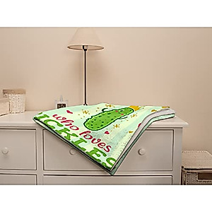 ARTBLANKET Just A Girl Who Loves Pickles Throw Blanket Fannel Fleece Microfiber Plush Bed Blanket Super Soft Blanket for All Season Bed Couch Sofa 80x60 in for Adult
