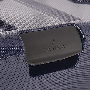 Nautica Maker Hardside Spinner Luggage, Navy/Yellow, Checked-Large 29-Inch