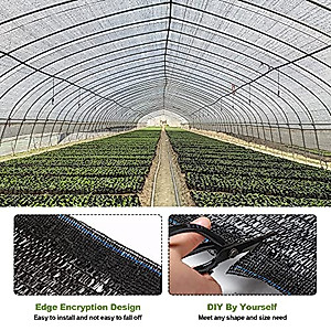 BELLEBILL 50% Shade Cloth, 6.5x10FT Black Sun Shade Cover for Plants, Garden, Greenhouse, Patio, Chicken Coop