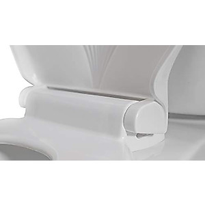 Centoco HP30SLC-001 Round Toilet Seat with Lift and Clean, Shell Design in White