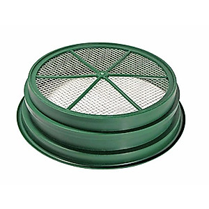 SE 13 1/4 Inch Stackable Classifier Gold Prospecting Pan - 1/4 Inch Stainless Steel Mesh Sifting Pan, Green